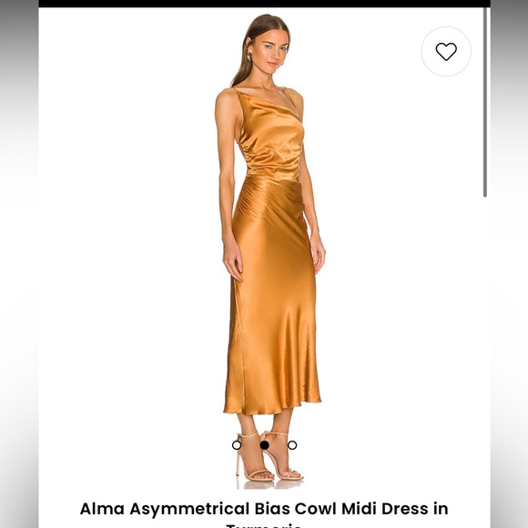 Shona Joy | Dresses | Shona Joy Revolve Turmeric Alma Asymmetrical Bias ...